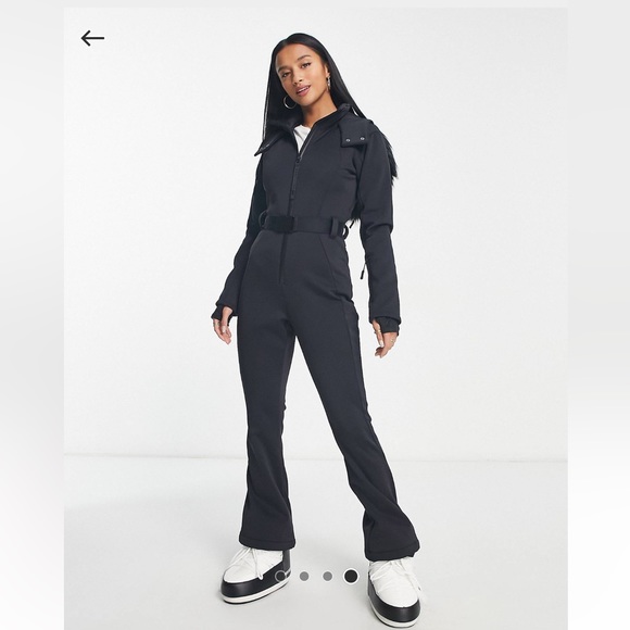 ASOS | Jackets & Coats | Asos 455 Ski Suit With Belt And Faux Fur Hood ...
